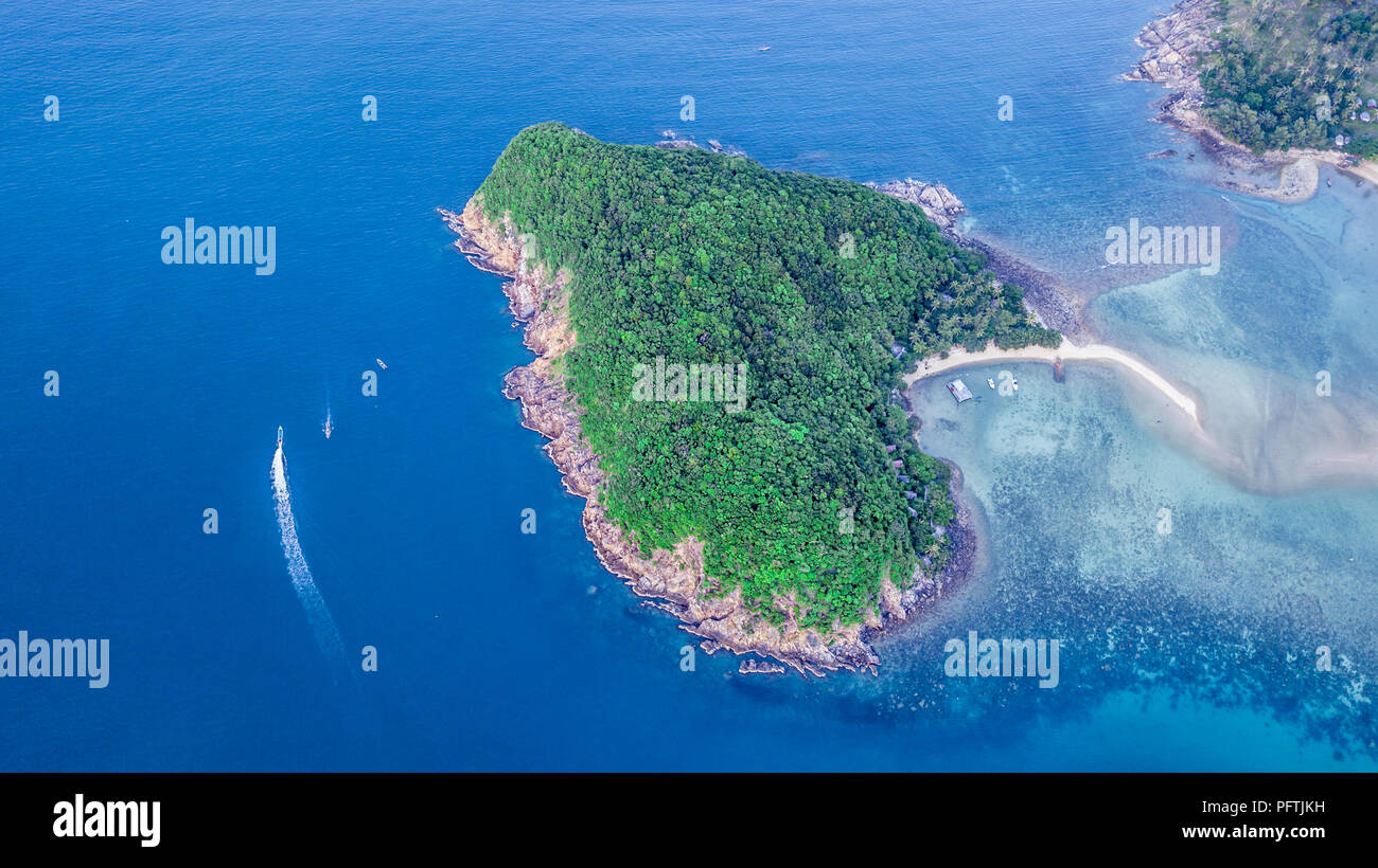 Koh Bon Tropical Island aerial photography Thailand Similan Islands ...