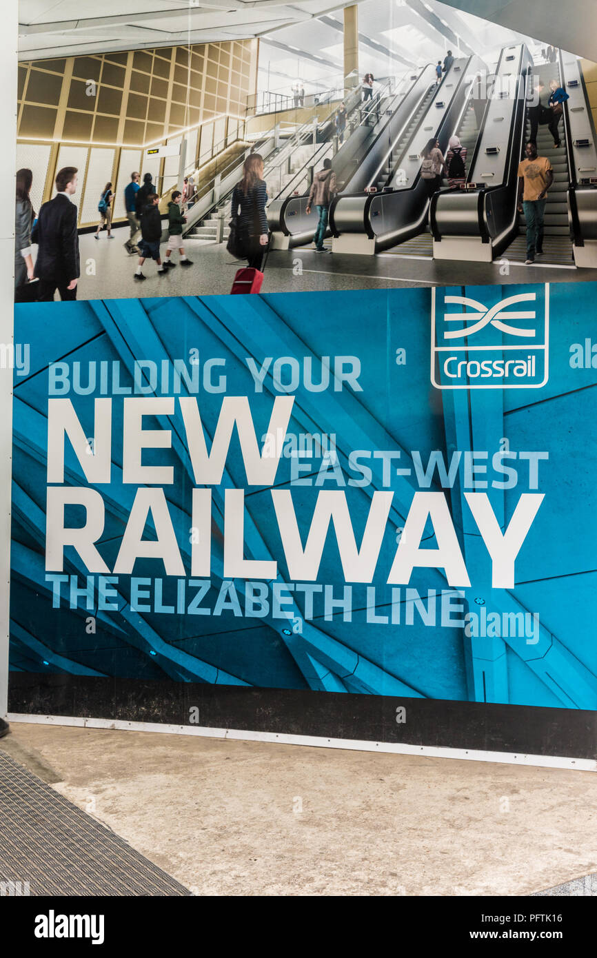 Elizabeth line poster and train hi-res stock photography and images - Alamy