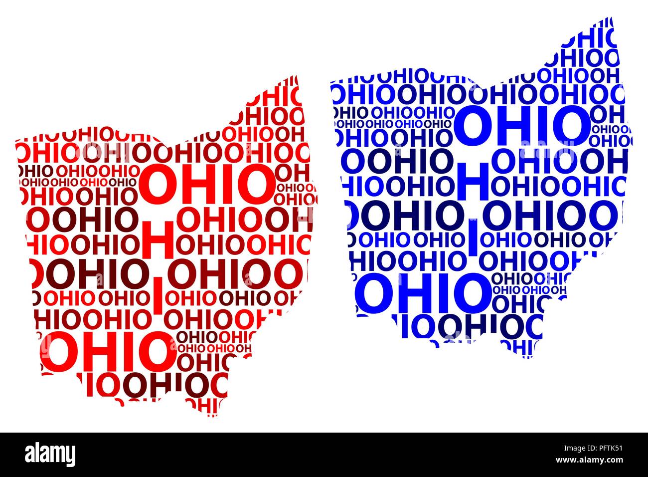 Ohio map Stock Vector Images - Alamy