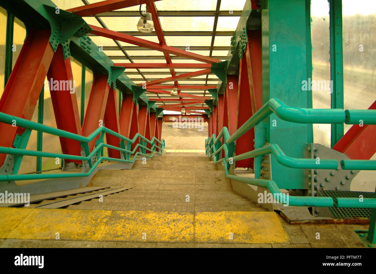 elevated pedestrian crossing in Moscow, Moscow ring road Stock Photo ...