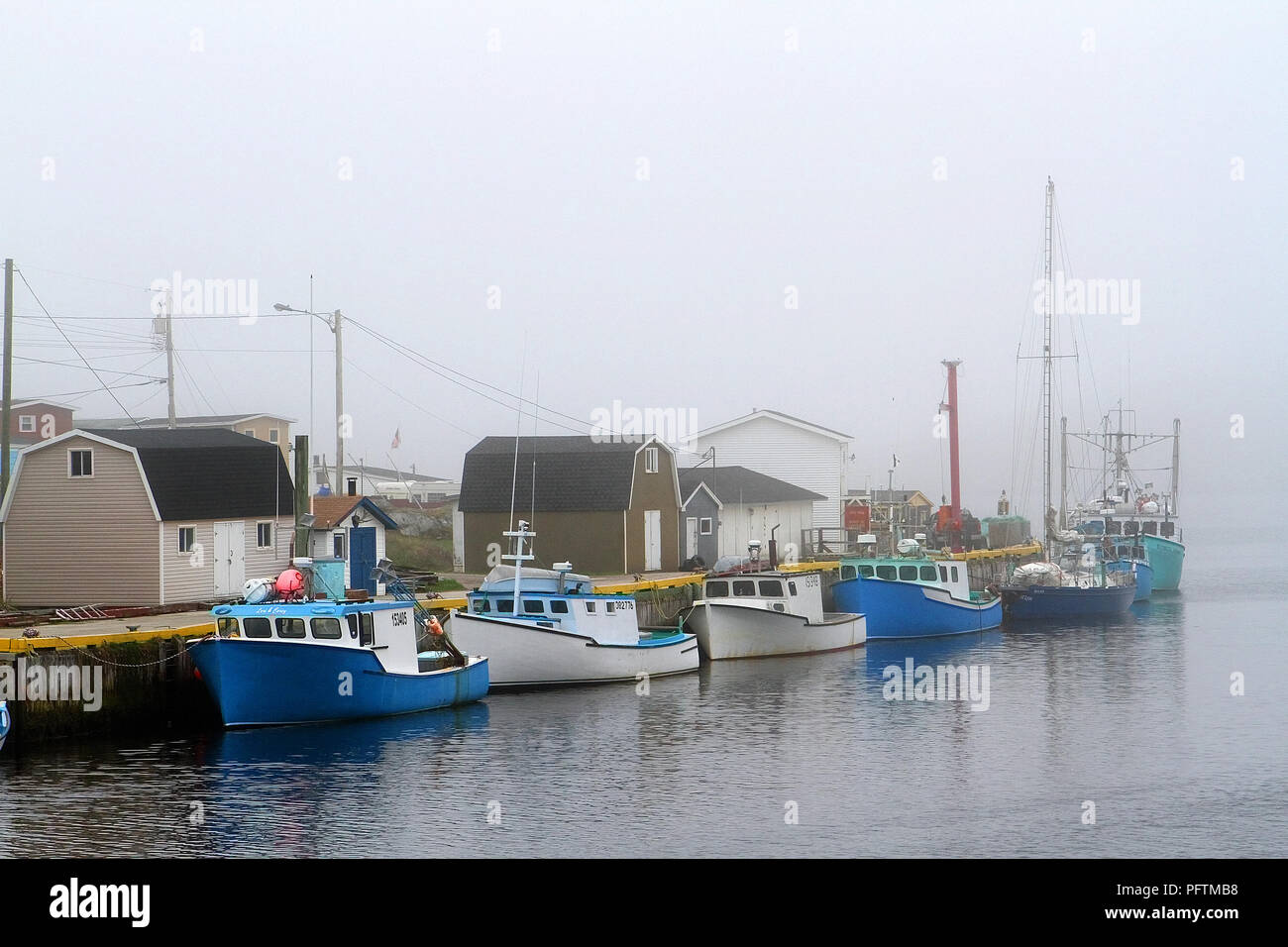 Boat dock in Rose Blanche Harbour and Diamond Cove, Newfoundland ...