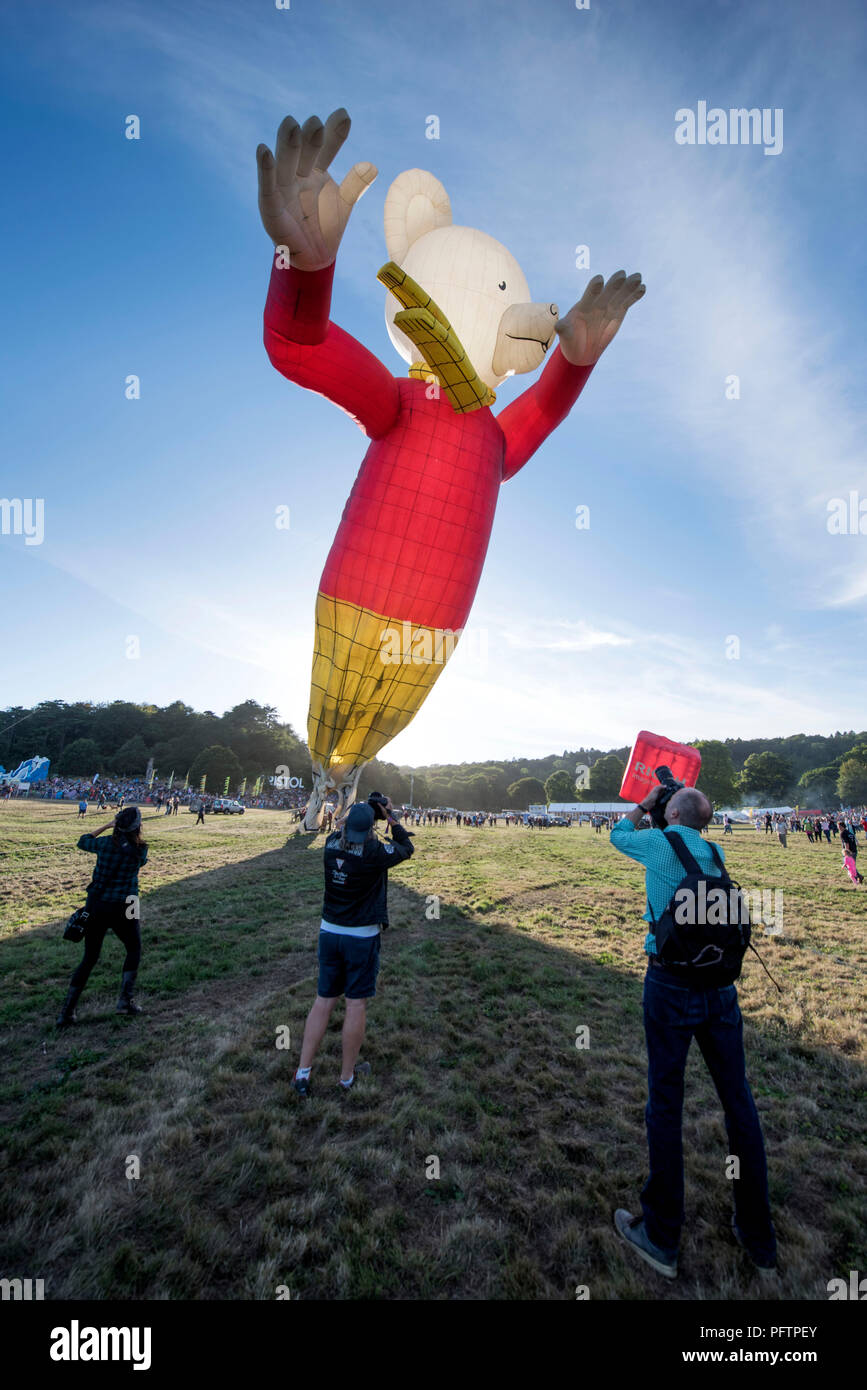 A Rupert the Bear balloon at the Bristol Balloon Festival at Ashton ...