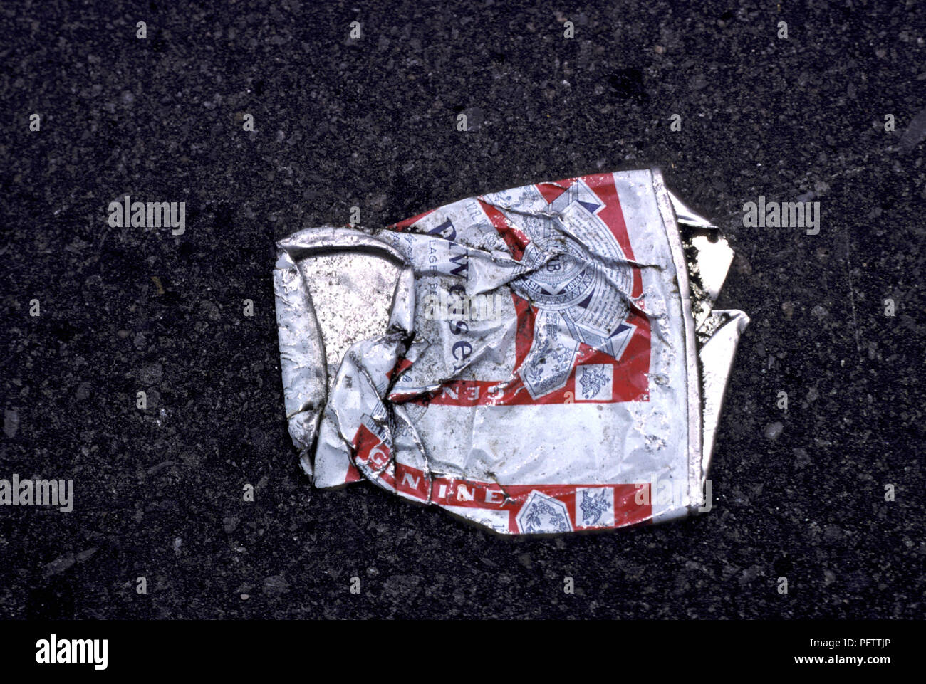 NOT 509744 GRAPHIC CAN Squashed tin can Squished Budweiser Aluminum ...