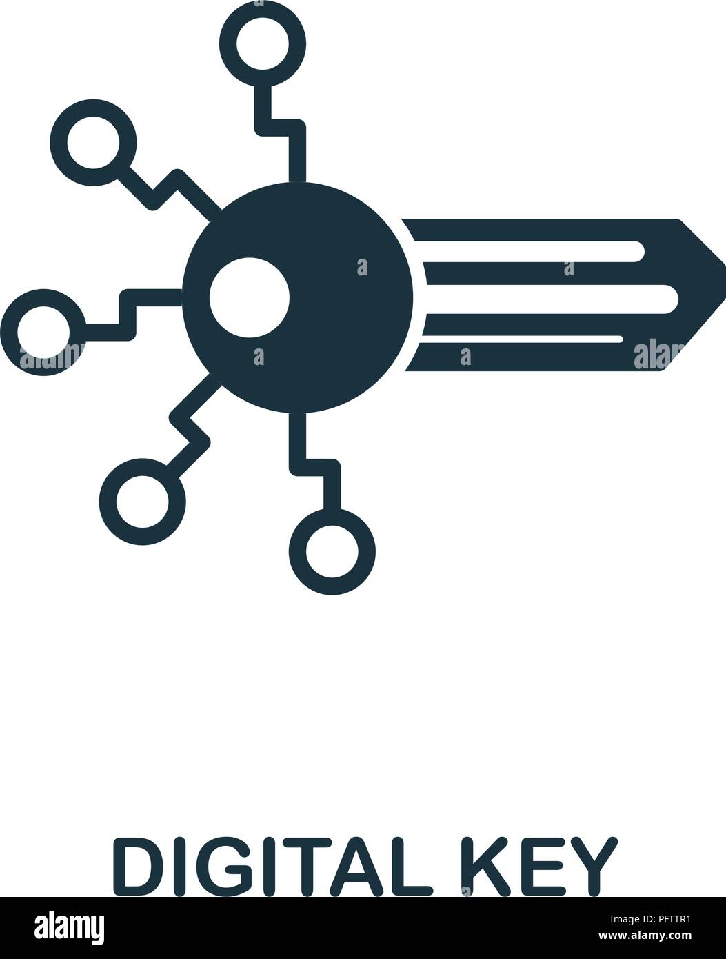 Digital Key Icon Monochrome Style Design From Crypto Currency Collection Ui Pixel Perfect