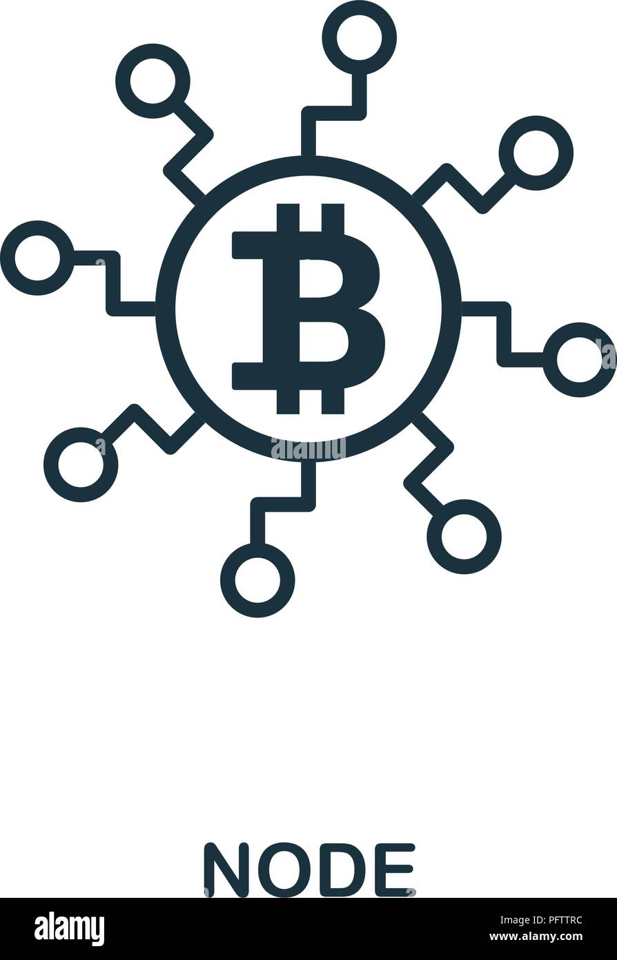Node icon. Monochrome style design from crypto currency collection. UI ...