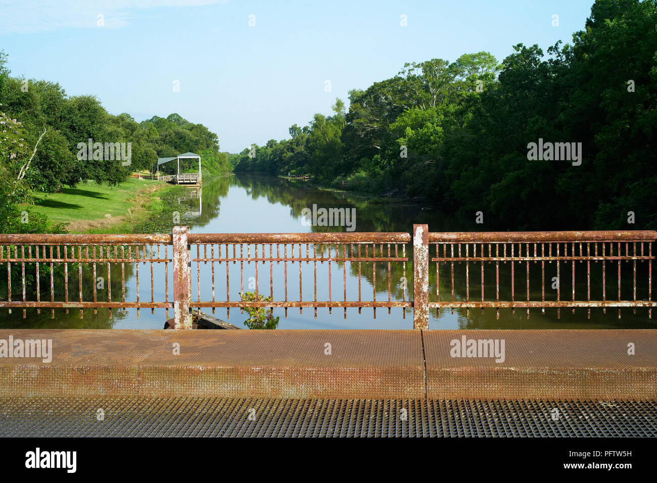 Rusty Steel Bridge over Bayou Teche - Breaux Bridge, Louisiana, USA ...