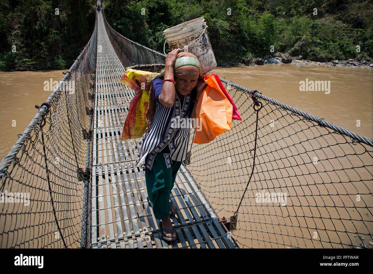Nepal bridge hi-res stock photography and images - Alamy