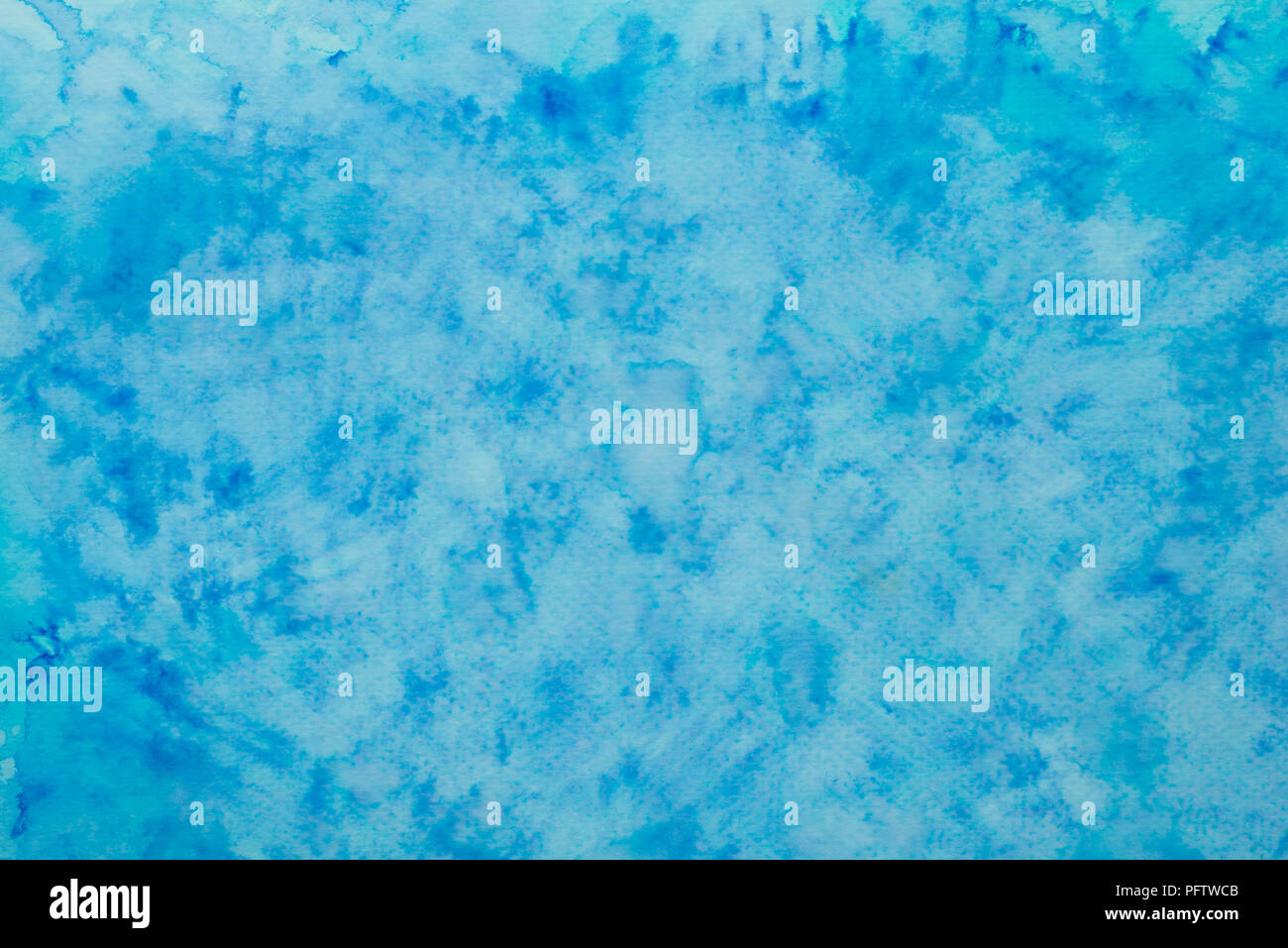 blue color watercolor ink painted on paper background texture Stock ...