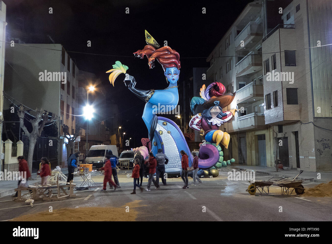 An exciting and colorful carnival in Benicarlo Northern Spain Stock ...