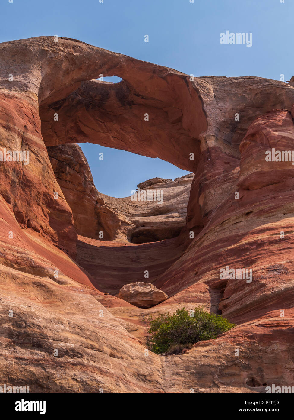 Hole in the Bridge Arch, Rattlesnake Canyon, Black Ridge Wilderness ...