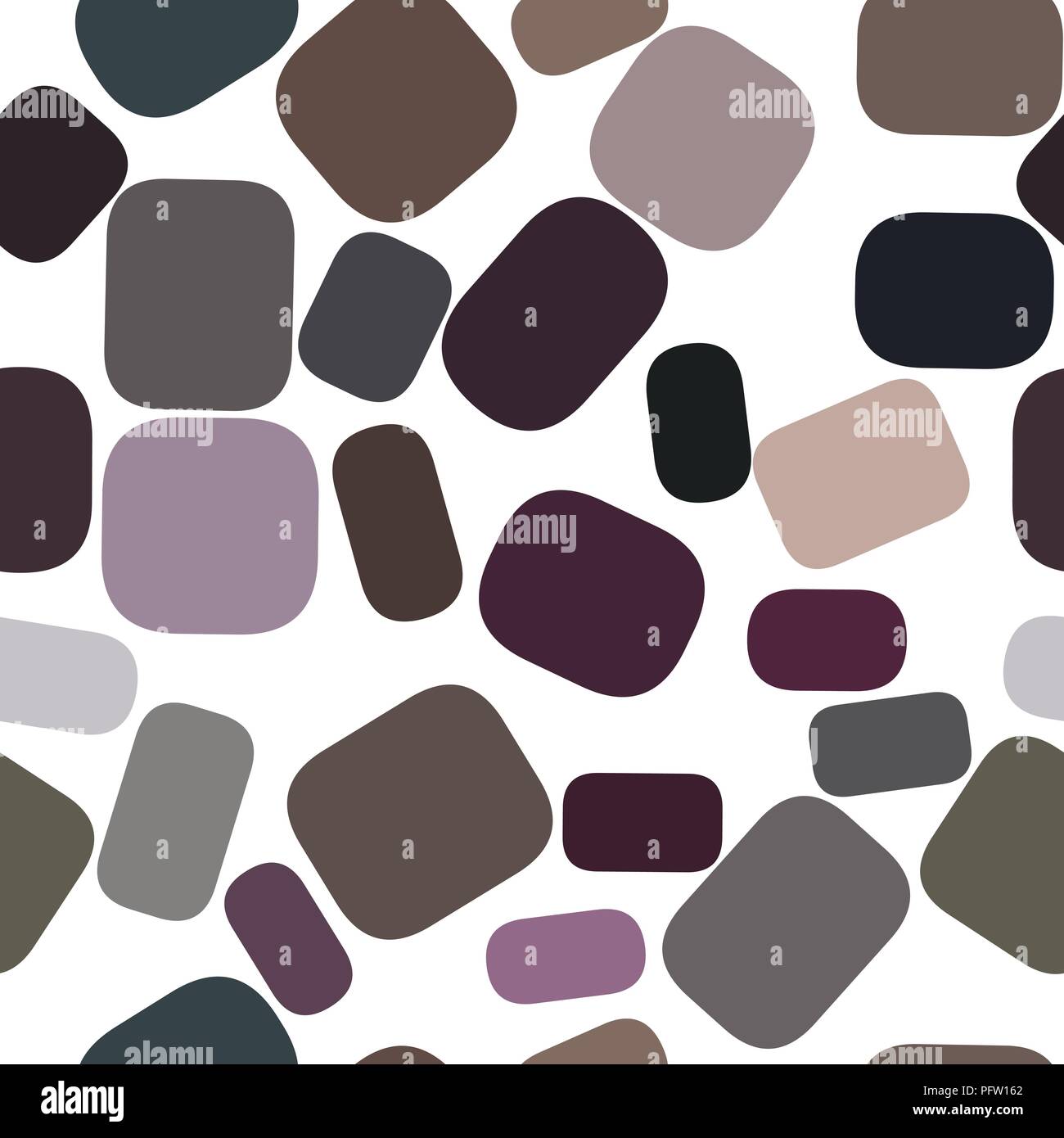 Seamless Abstract Geometric Background With Shape Of Rounded Rectangle Pattern Vector