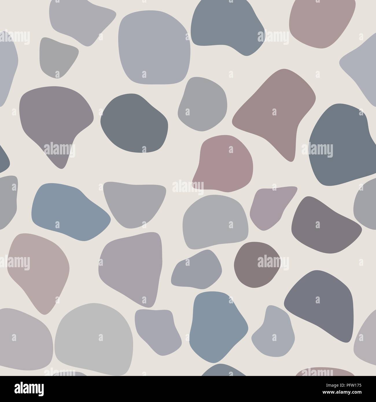 Seamless abstract rounded shapes geometric pattern, colorful & artistic ...