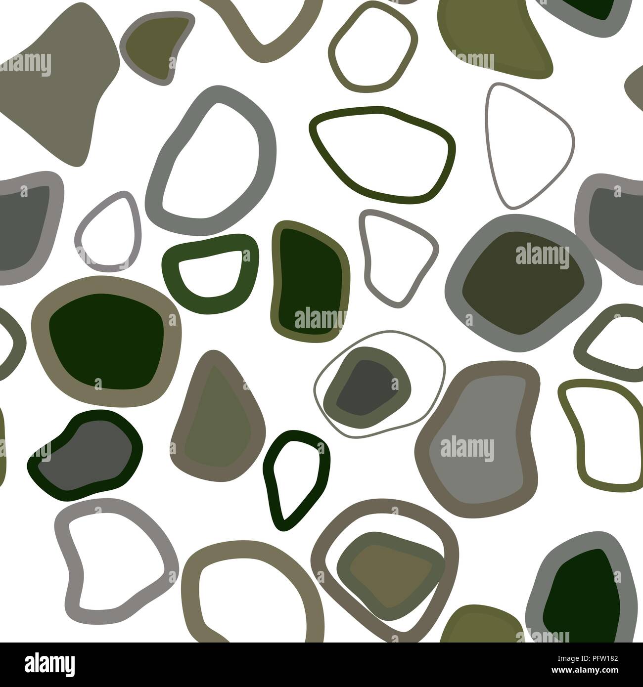 Seamless abstract conceptual geometric rounded shapes pattern. Good for ...