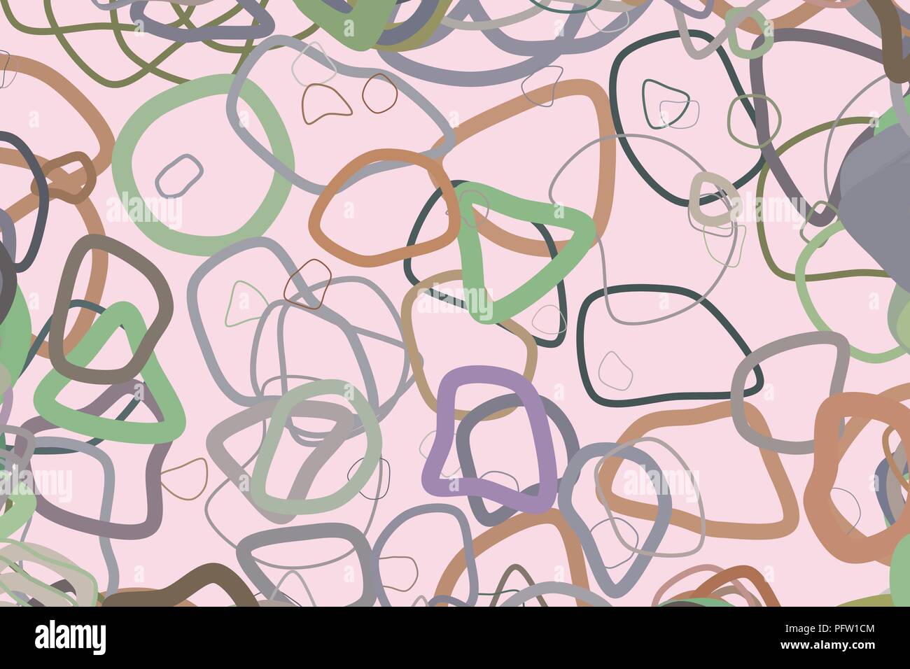 Abstract conceptual geometric random rounded shapes pattern. Good for ...