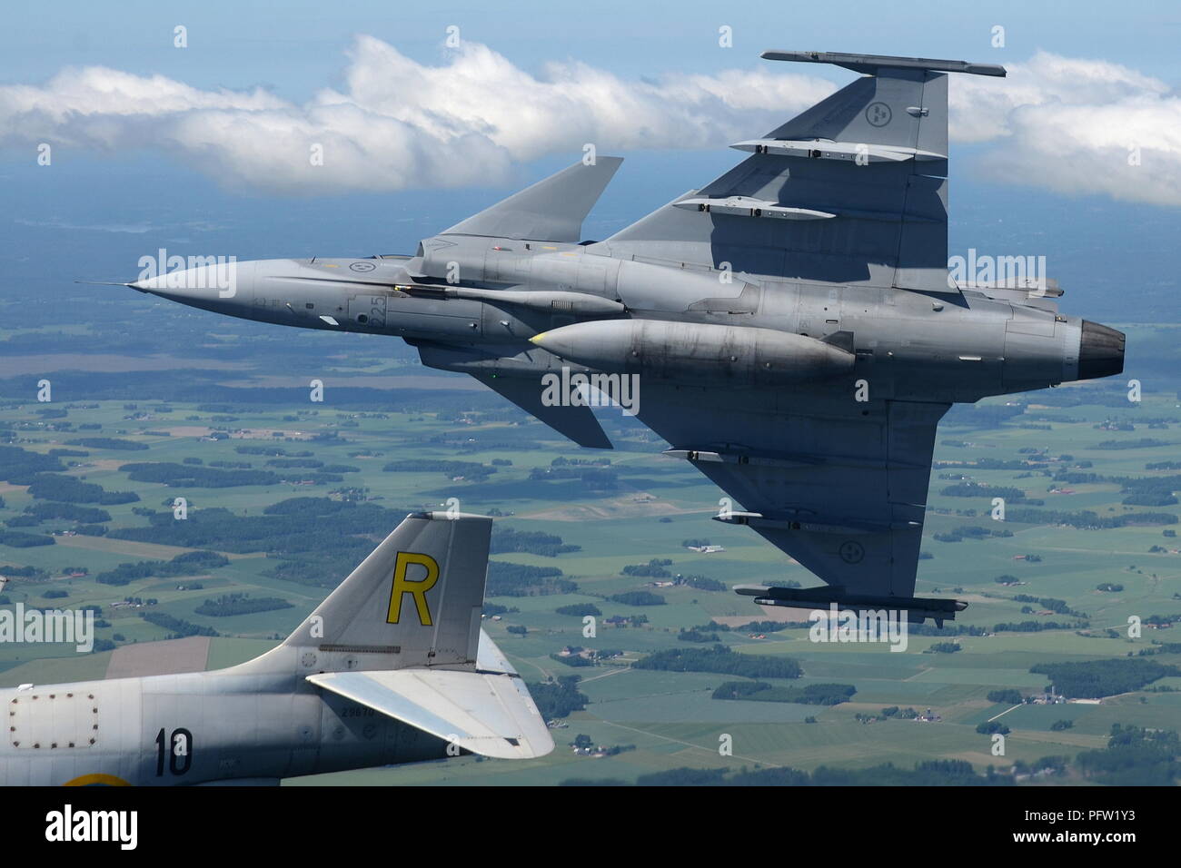 SAAB JAS-39C GRIPEN 39225 OF F7 WING SWEDISH AIR FORCE Stock Photo - Alamy