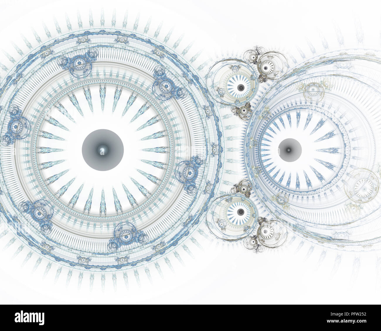 Modern fractal mechanical background. Time machine, digital artwork for ...