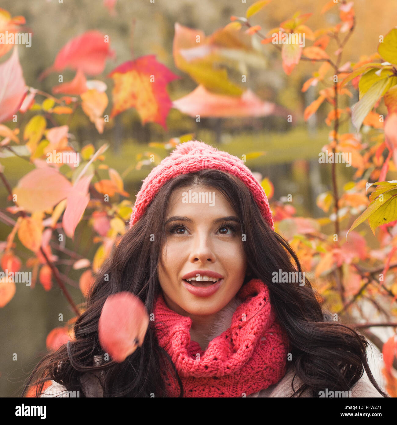 Happy woman outdoors hi-res stock photography and images - Alamy
