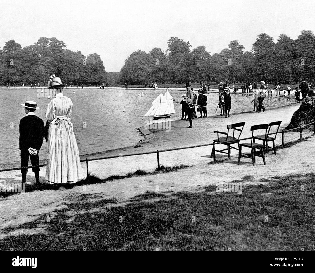 Kensington Gardens, London, early 1900s Stock Photo - Alamy