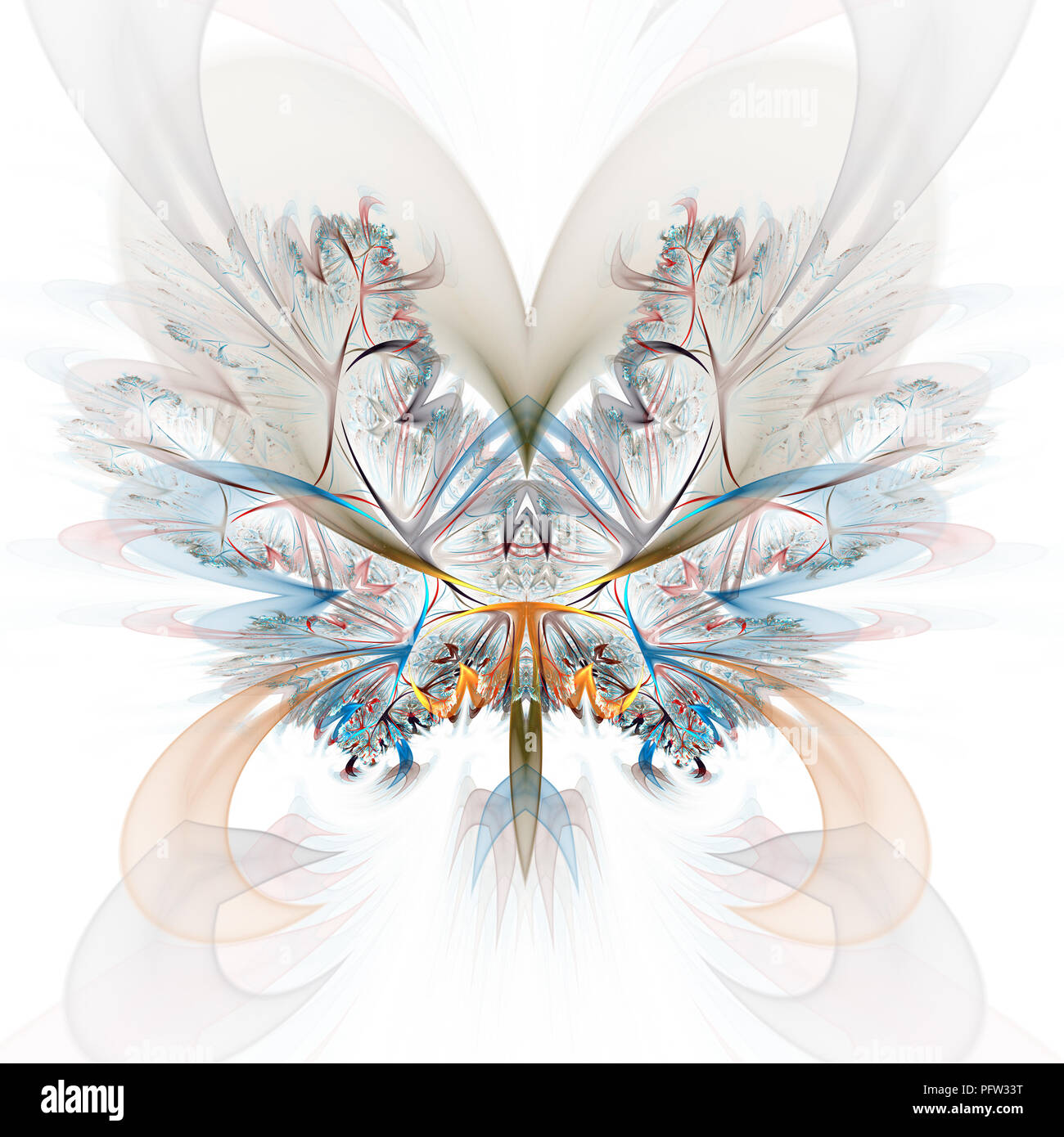 Decorative Butterfly. Abstract fractal background purple Decorative ...