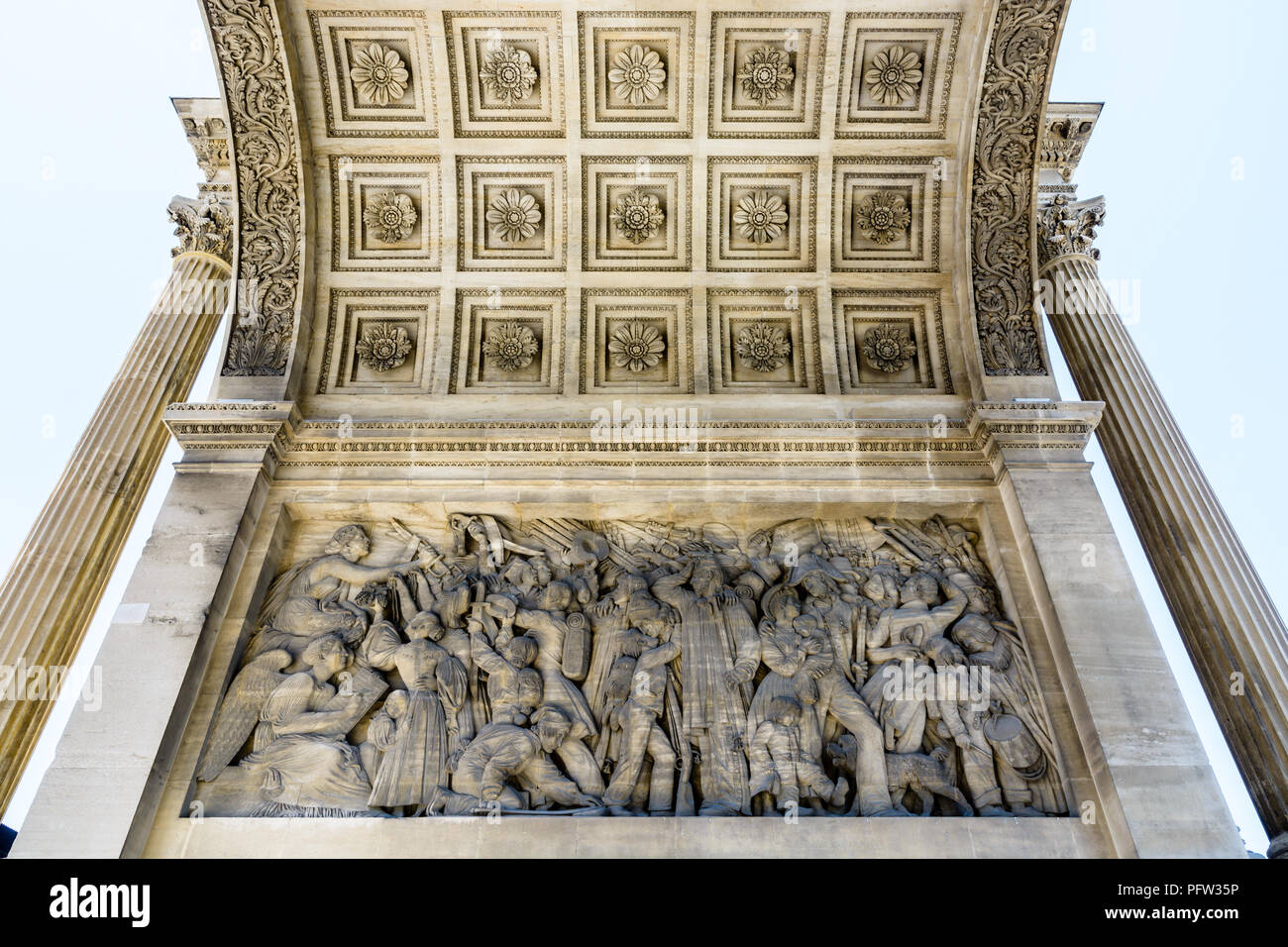 The large bas-relief under the arch on the eastern pillar of the Porte ...