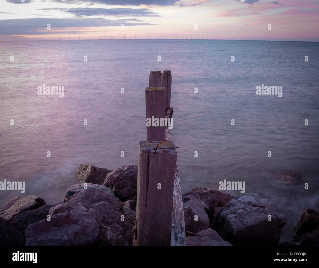 Seascape early sunset sea waves hi-res stock photography and images - Alamy