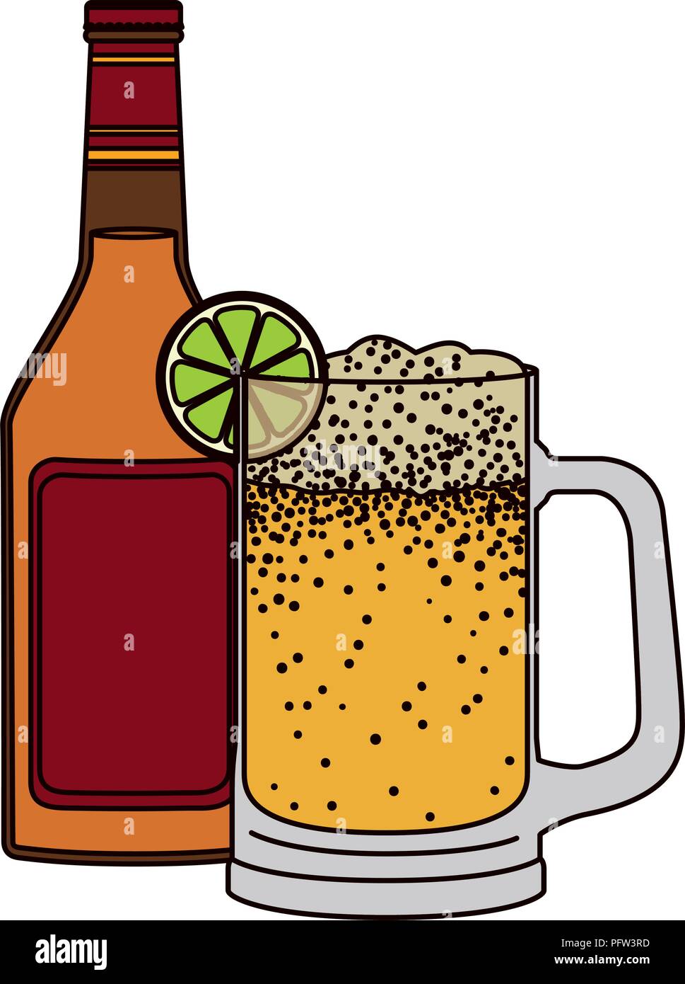 Beer jar container Stock Vector Images - Alamy