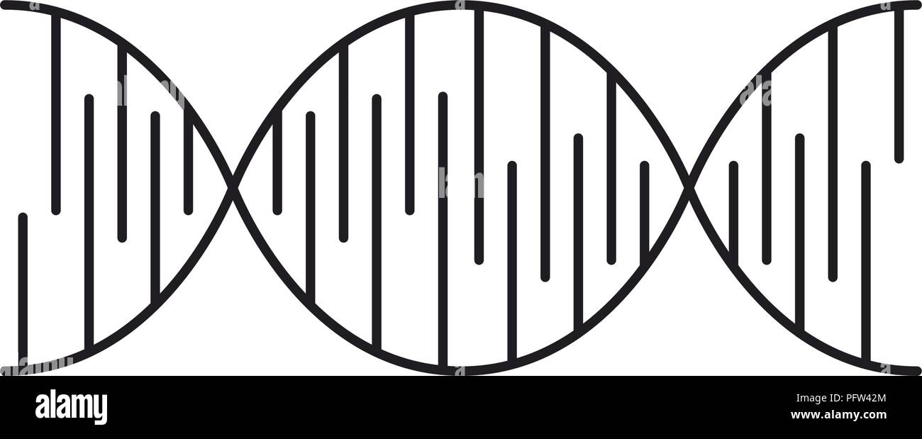 vertical dna chain science monochrome Stock Vector Image & Art - Alamy