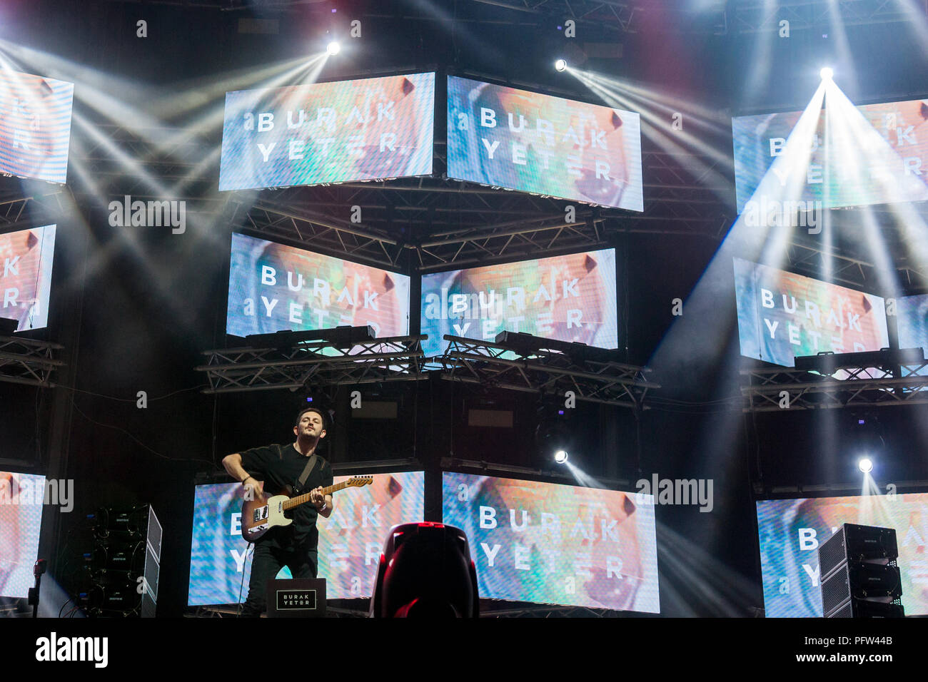 NOVI SAD, SERBIA - JULY 14, 2018: Burak Yeter, a Dutch Turkish DJ ...