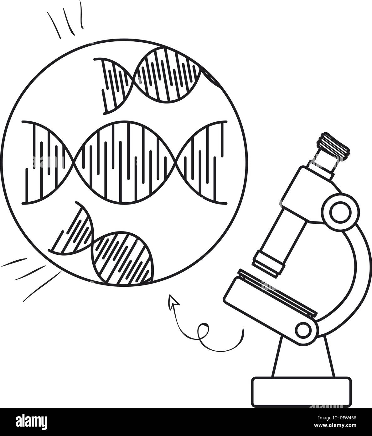 Chromosome microscope Stock Vector Images - Alamy