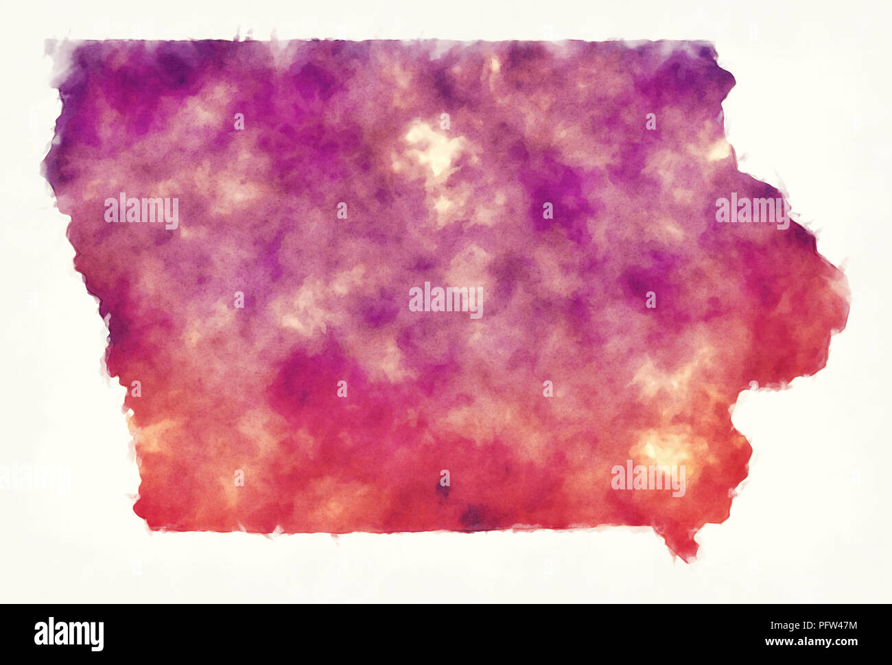 Iowa county map hi-res stock photography and images - Alamy