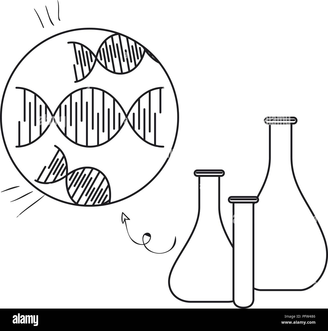 Human dna clone tube Stock Vector Images - Alamy