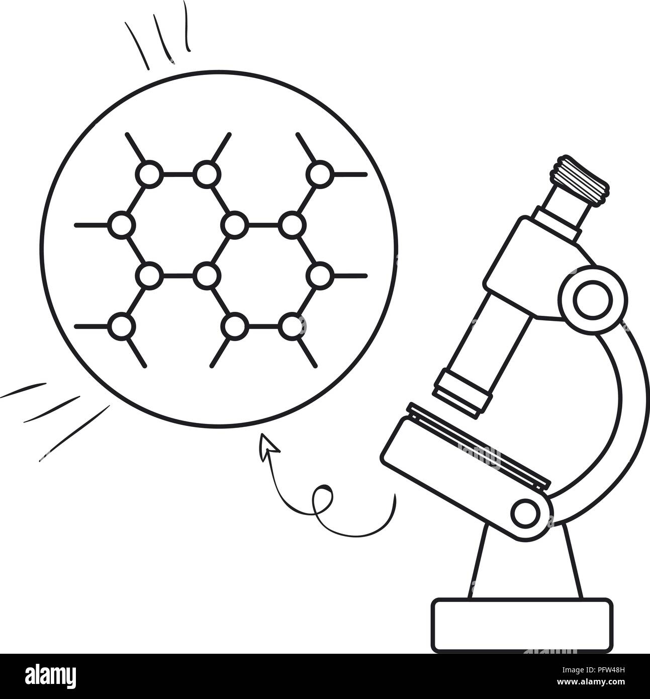 structure molecular with microscope Stock Vector Image & Art - Alamy
