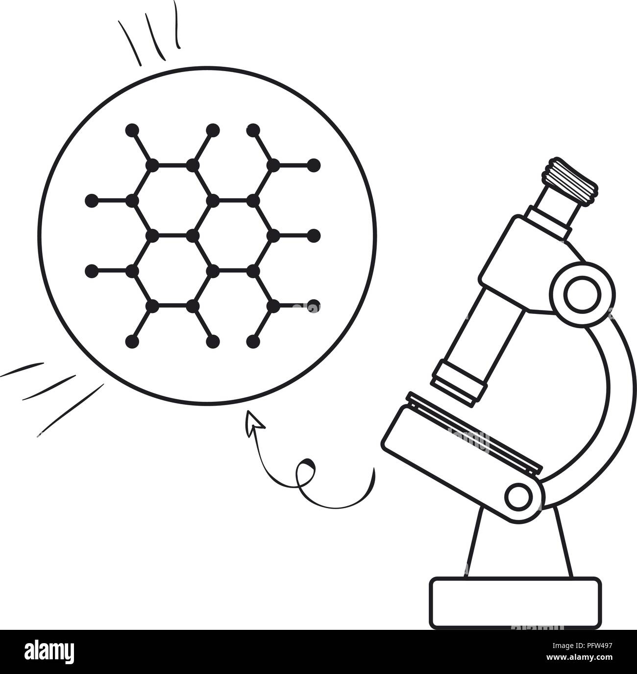 structure molecular with microscope Stock Vector Image & Art - Alamy