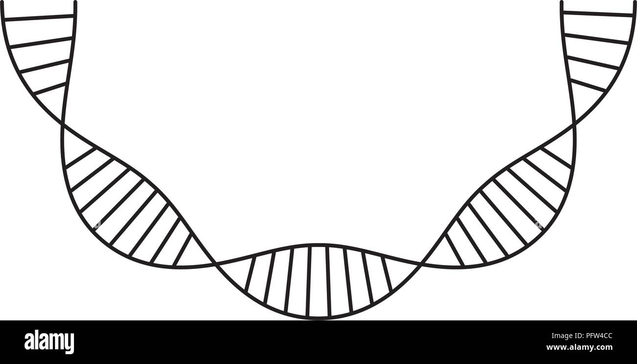 dna chain with curve science icon Stock Vector Image & Art - Alamy