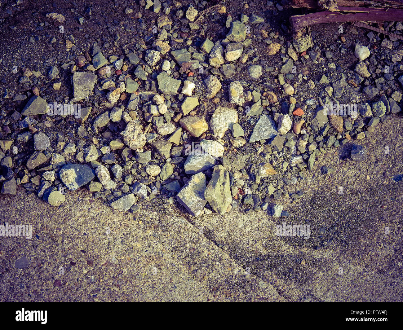 Pebblestones at the dirt road background Stock Photo - Alamy