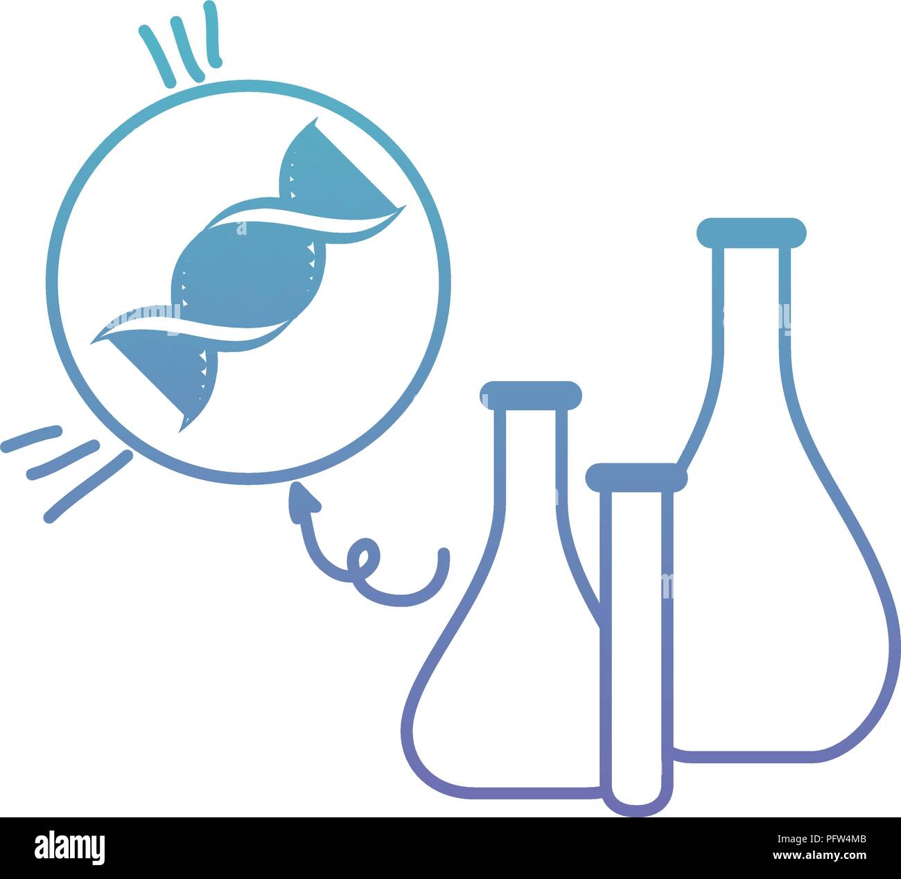 Human dna clone tube Stock Vector Images - Alamy