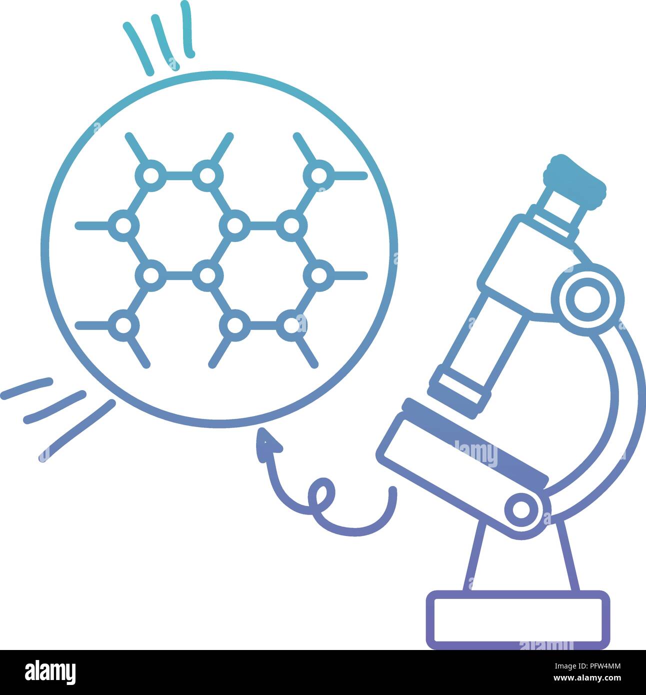 Structure Molecular With Microscope Stock Vector Image And Art Alamy