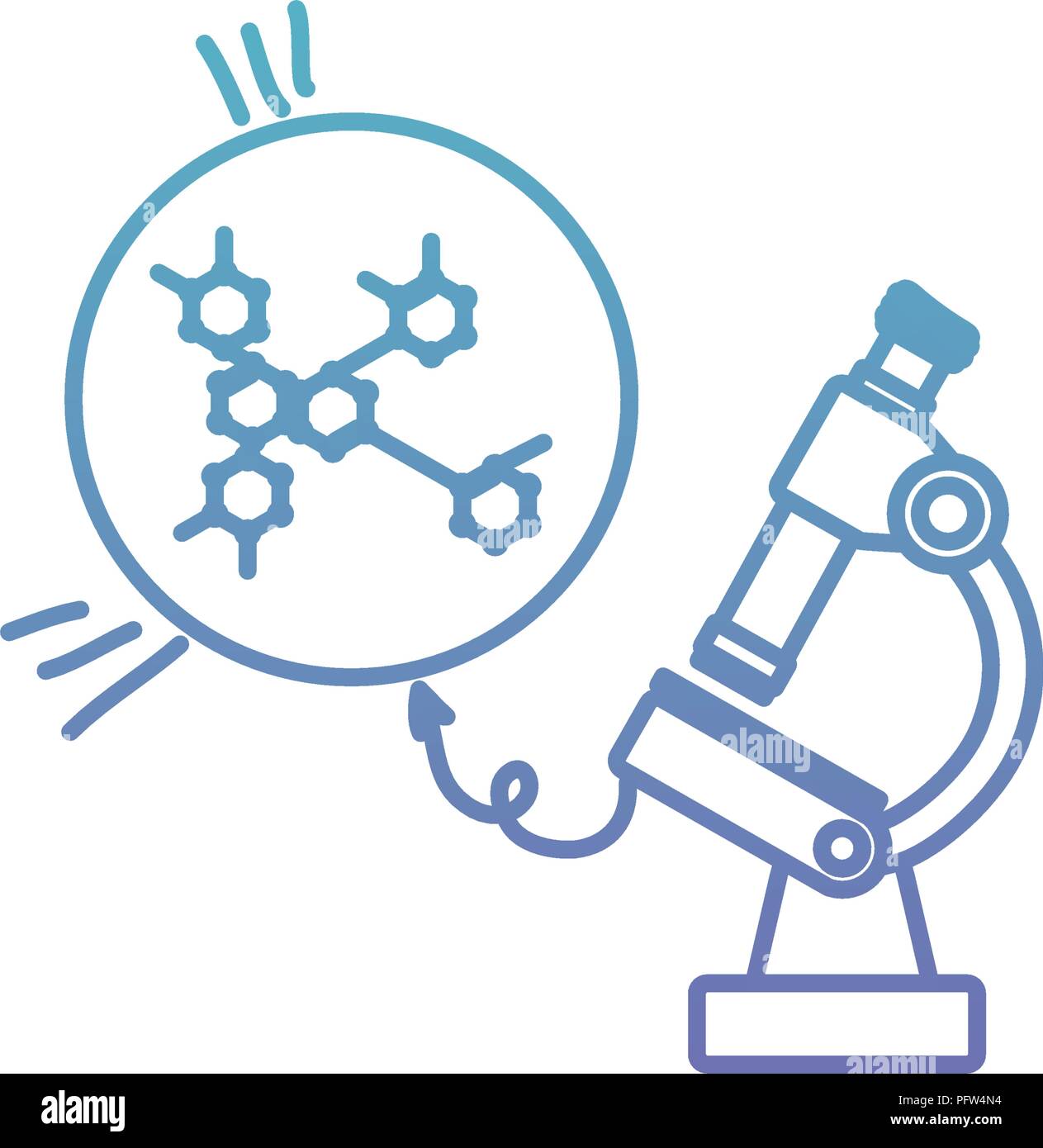 structure molecular with microscope Stock Vector Image & Art - Alamy