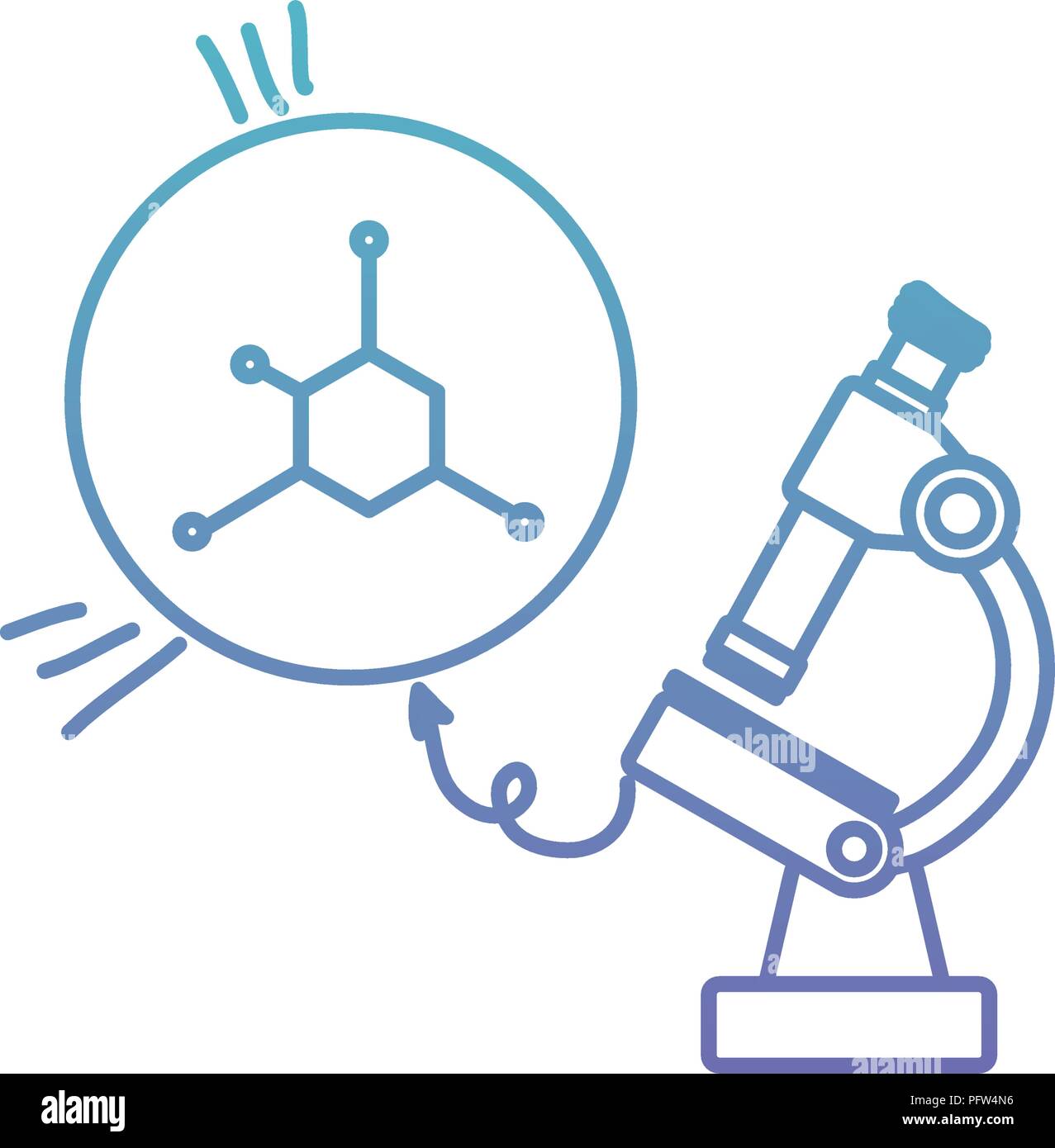 structure molecular with microscope Stock Vector Image & Art - Alamy