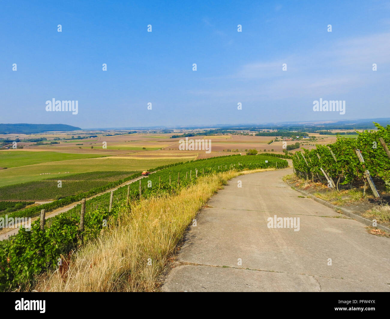 Rural landscape view into the German vineyards Stock Photo - Alamy