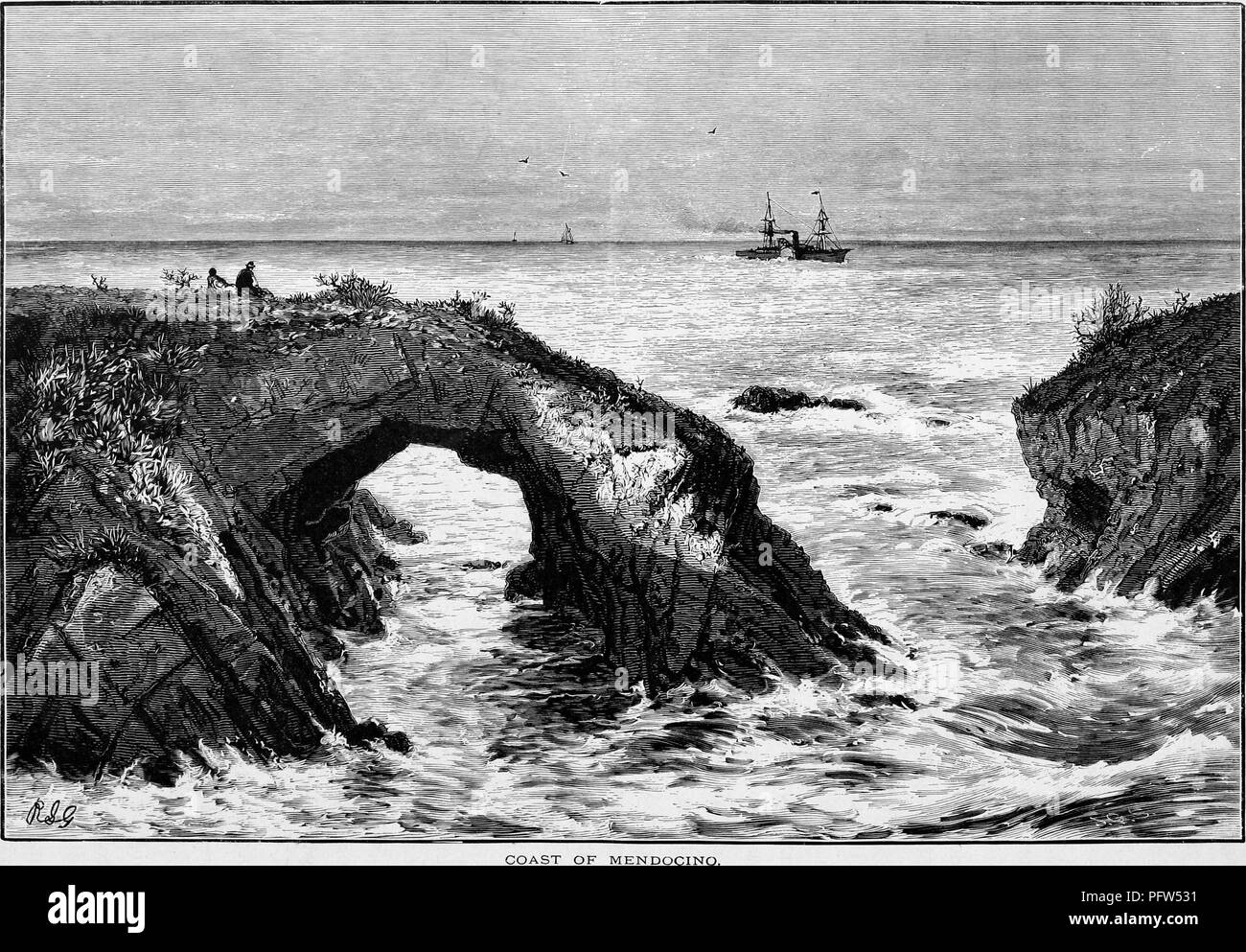 Ships pacific ocean in Black and White Stock Photos & Images - Alamy