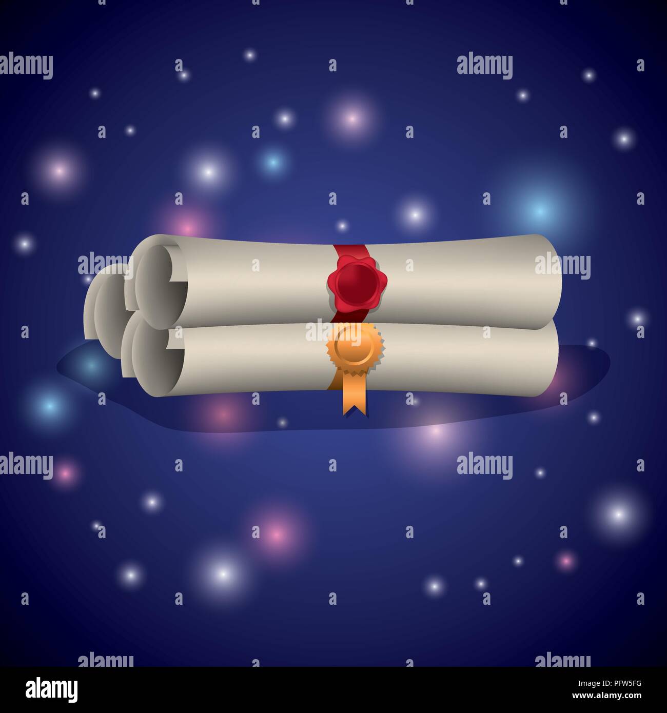 graduation card with diploma Stock Vector Image & Art - Alamy