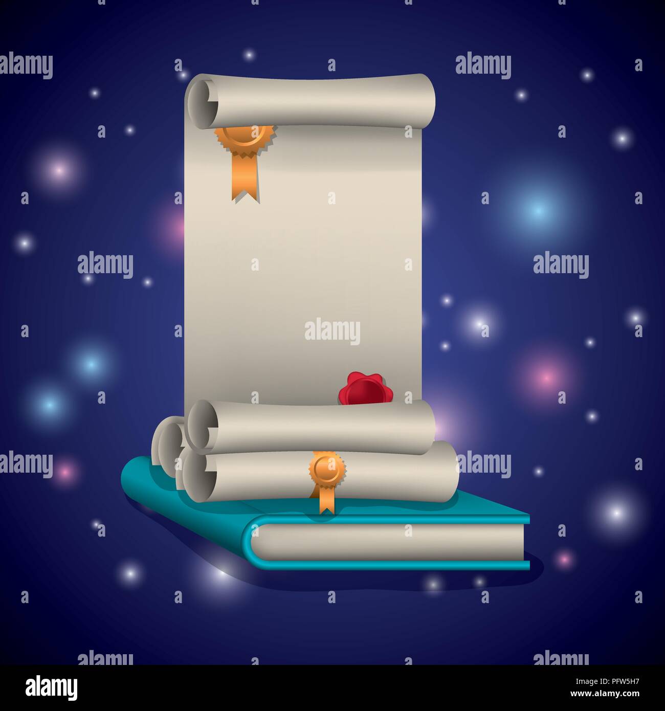 graduation card with book and diploma Stock Vector Image & Art - Alamy