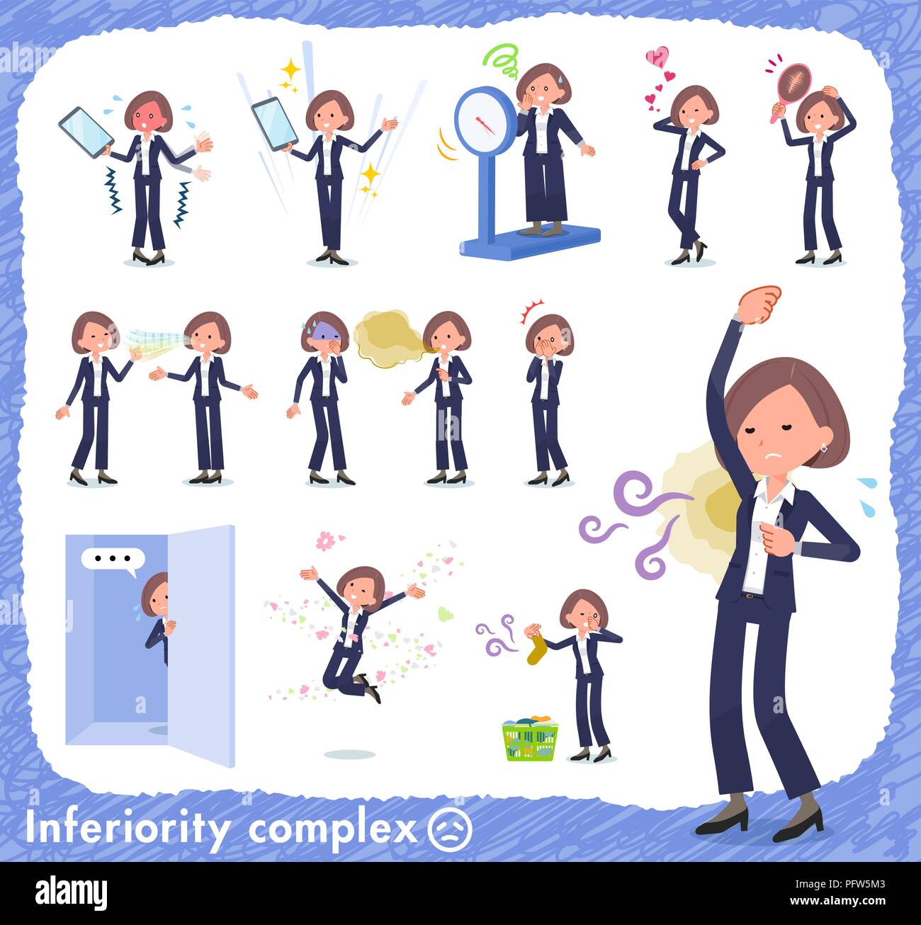 A set of women on inferiority complex.There are actions suffering from ...