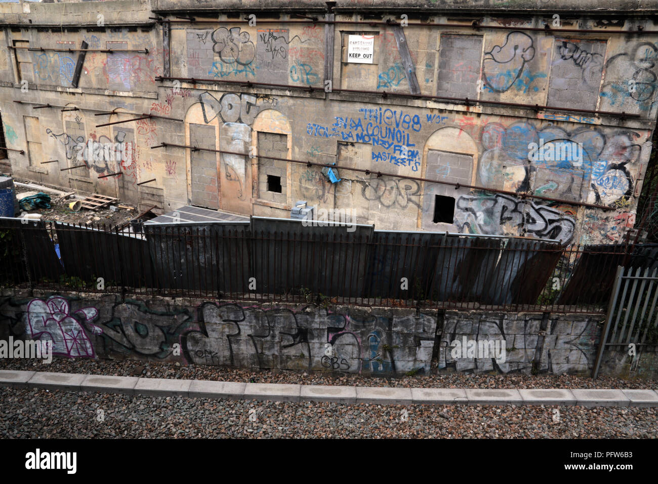 Derelict houses on Hampton Row Halt, Bath Spa, Somerset England UK ...