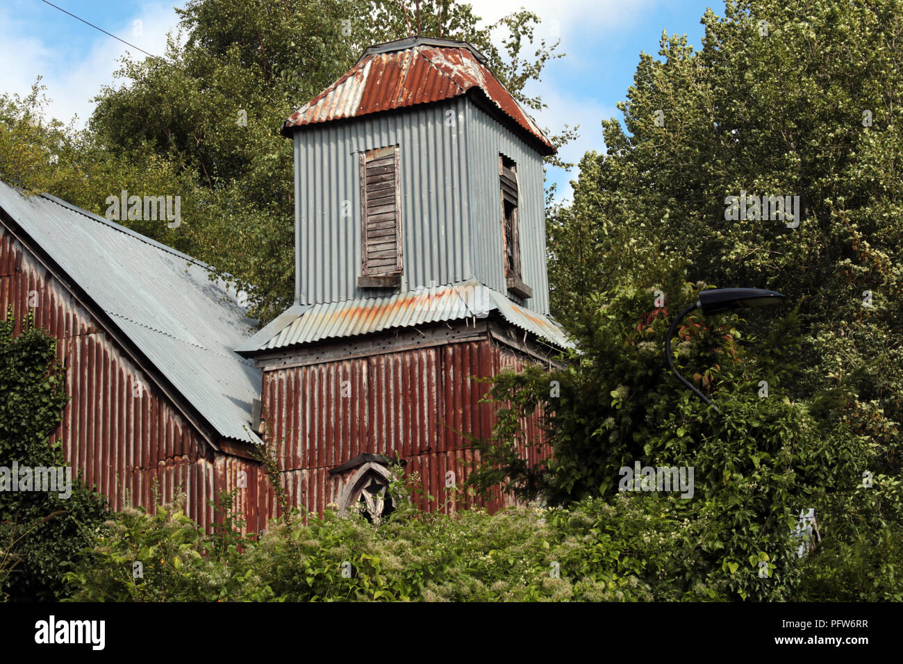 The tin church of Bailbrook Mission, Bailbrook Lane, Bath, England UK ...