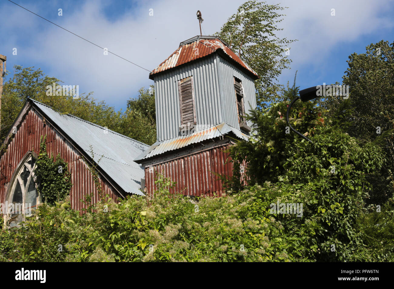 The tin church of Bailbrook Mission, Bailbrook Lane, Bath, England UK ...