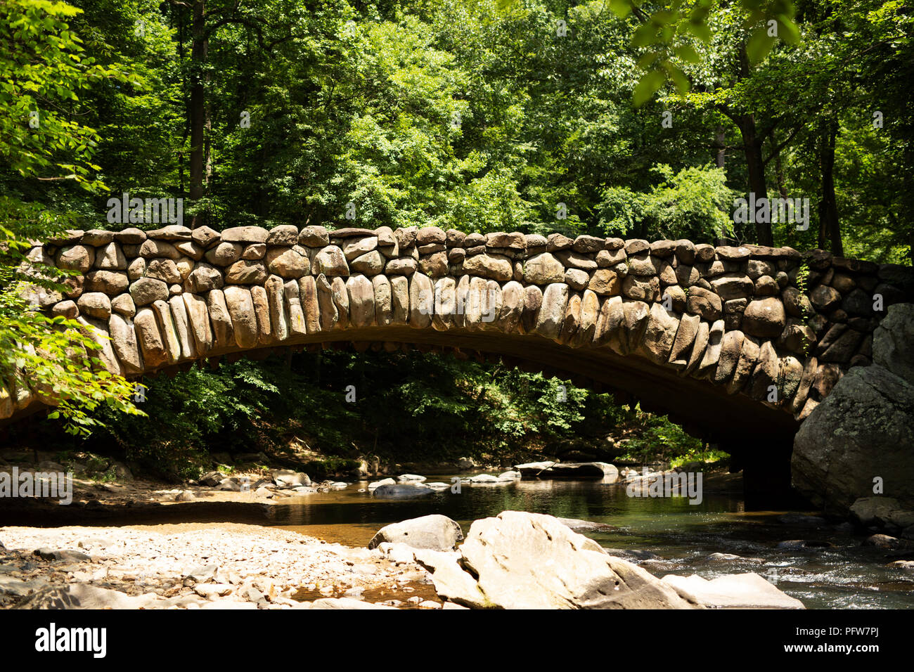Boulder Bridge in Rock Creek Park in Washington, DC Stock Photo - Alamy