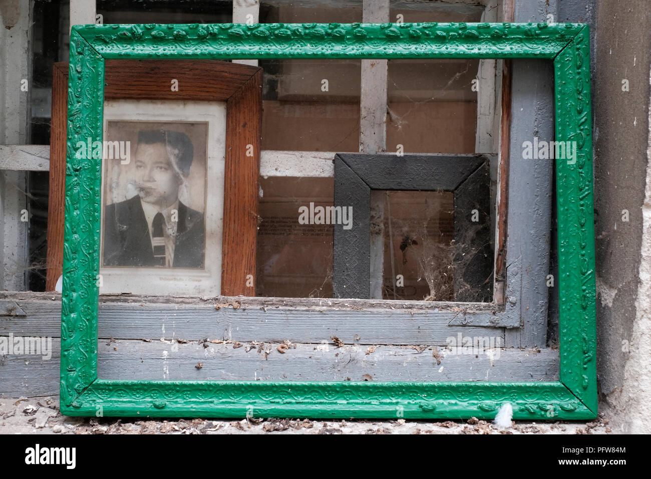 Wooden frames at the courtyard of the house in which Shmuel Yosef Agnon ...