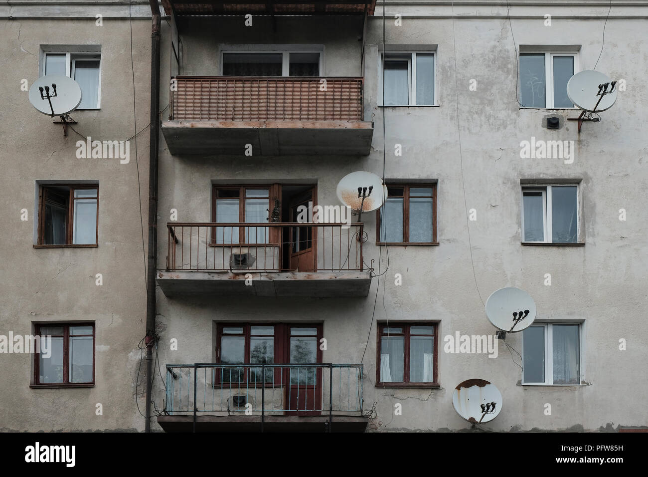 Typical Soviet era building in the town of Buchach which was once home ...